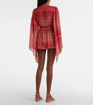 Missoni Zigzag Printed Silk Shorts