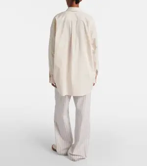 THE ROW Caster Striped Cotton Poplin Shirt