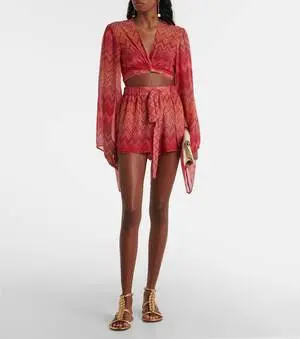 Missoni Zigzag Printed Silk Shorts