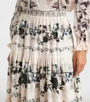 La DoubleJ Floral Print Cotton Maxi Skirt