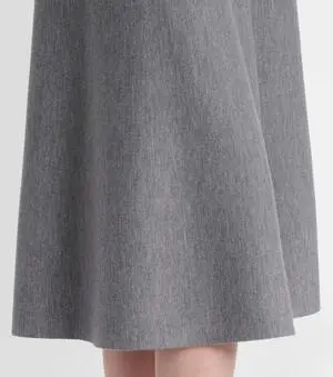 Jardin Des Orangers Wool High-rise Midi Skirt