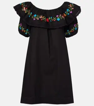 Rixo Saige Embroidered Mini Dress