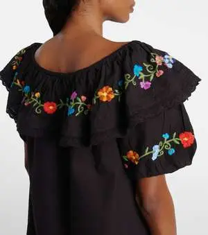 Rixo Saige Embroidered Mini Dress