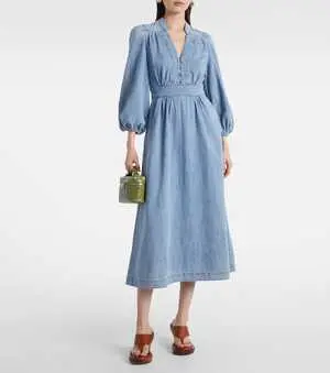 Zimmermann Lucky Denim Midi Dress