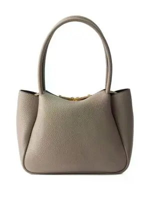 Prada Small Leather Tote Bag - Brown