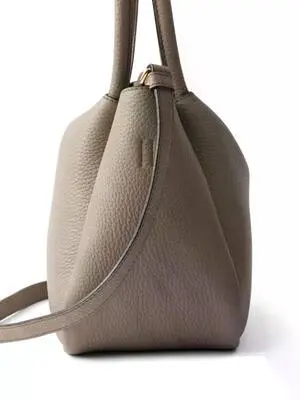 Prada Small Leather Tote Bag - Brown
