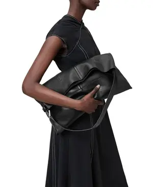 ALLSAINTS Asha Leather Shoulder Bag - Black