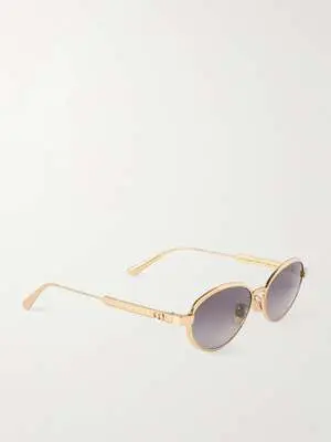 Dior Diorcannage R1u Oval-frame Sunglasses - Gold