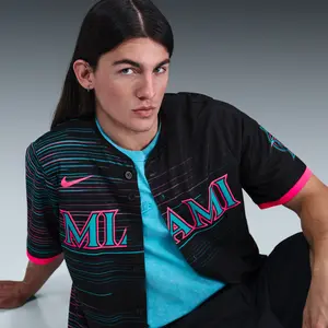 Nike Miami Marlins City Connect Mlb Limited Jersey - Black