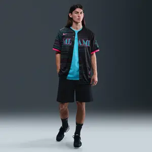 Nike Miami Marlins City Connect Mlb Limited Jersey - Black