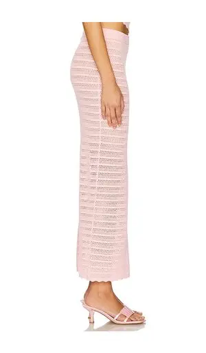 AFRM Dorota Crochet Skirt - Pink