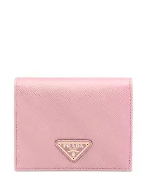 Prada Small Saffiano Leather Wallet Pink