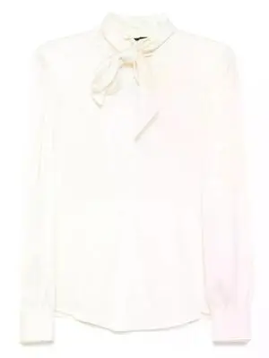TOM FORD Satin Bow-detail Blouse - Neutrals