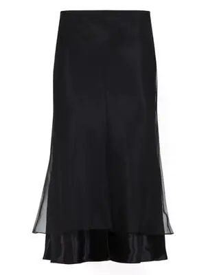 Khaite Monina Layered Skirt - Black