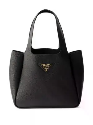 Prada Leather Tote Bag - Black