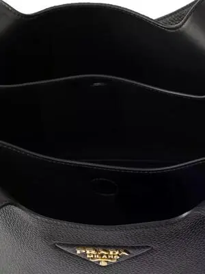 Prada Leather Tote Bag - Black