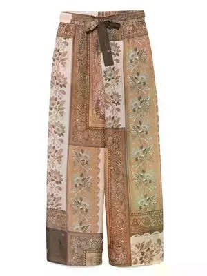 Zimmermann Lucky Silk Trousers - Brown