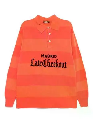 STAIN SHADE Embroidered Polo Sweatshirt