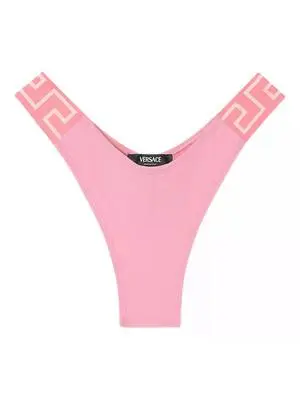 Versace Greca-print Bikini Bottom - Pink
