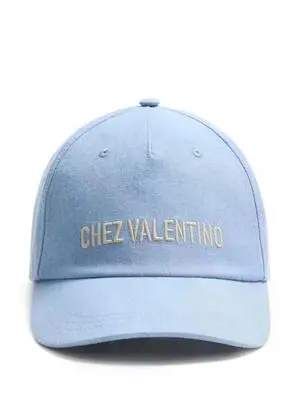 Valentino Garavani Valentino Garavani Chez Valentino Embroidered Baseball Cap Blue