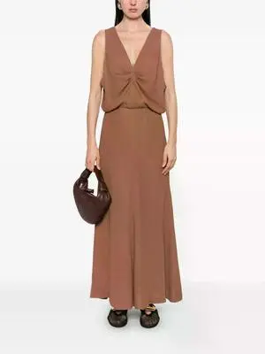A.M.G. V-neck Midi Dress
