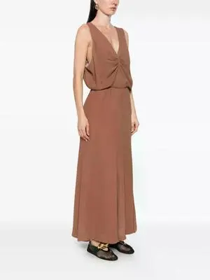 A.M.G. V-neck Midi Dress