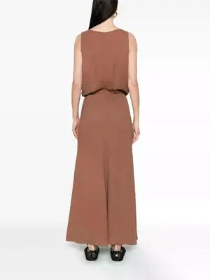 A.M.G. V-neck Midi Dress