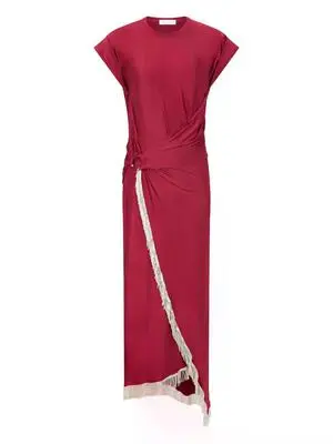 Rabanne Fringe-detailed Gathered Dress