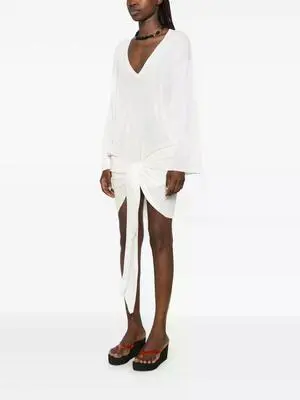 Attico V-neck Mini Dress