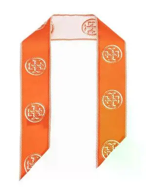 Tory Burch Printed Silk Neck Scarf - Orange
