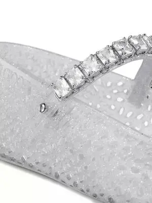JIMMY CHOO Jelly Crystal-embellished Ballet Flats - Silver