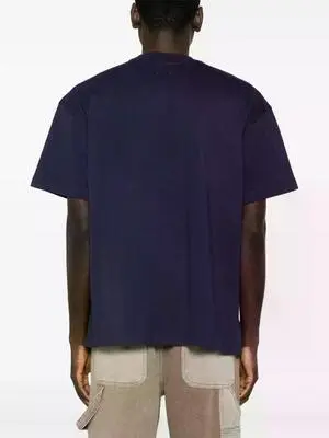 MSGM Logo-embroidered Jersey T-shirt