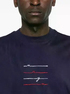 MSGM Logo-embroidered Jersey T-shirt