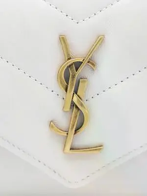 Saint Laurent Mini Lou Lou Crossbody Bag - Neutrals