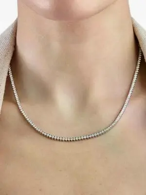 JEWELS AFICIONADO 18k White Gold Diamond Tennis Necklace