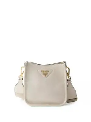 Prada Mini Leather Shoulder Bag - Neutrals