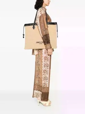 JIMMY CHOO Large Drawstring Tote Bag