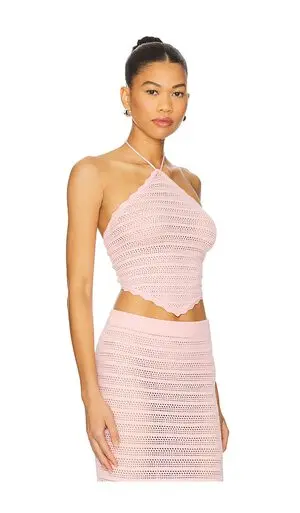 AFRM Estelle Halterneck Cropped Top