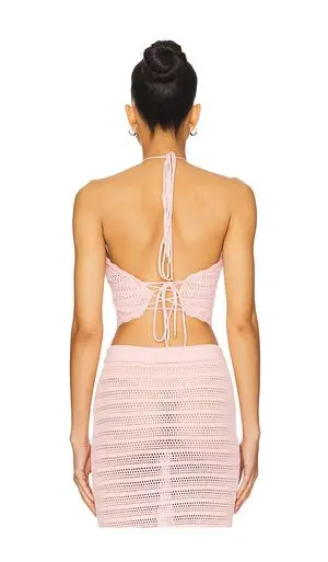 AFRM Estelle Halterneck Cropped Top
