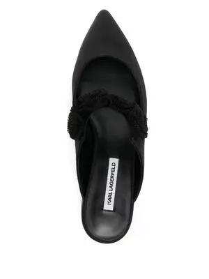 Karl Lagerfeld Kerrie Floral-appliqué Mules
