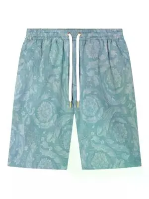 Versace Barocco-print Knee-length Shorts