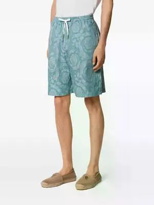 Versace Barocco-print Knee-length Shorts
