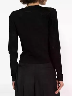 Tory Burch Logo-knit Cardigan - Black