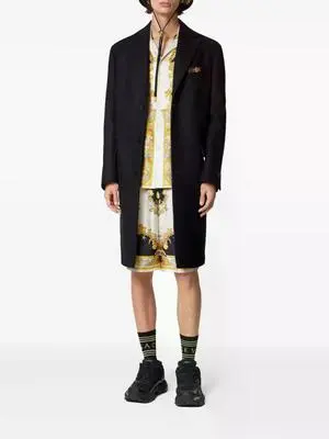 Versace Coral Theatre-print Short-sleeve Shirt - White