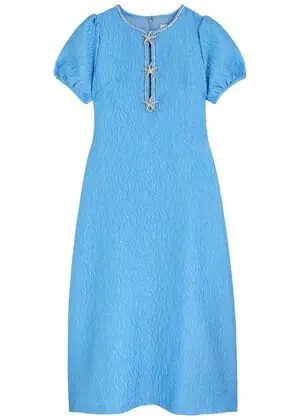SISTER JANE Reef Jacquard Cloqué Midi Dress