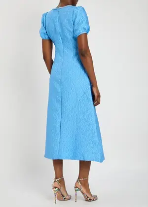 SISTER JANE Reef Jacquard Cloqué Midi Dress