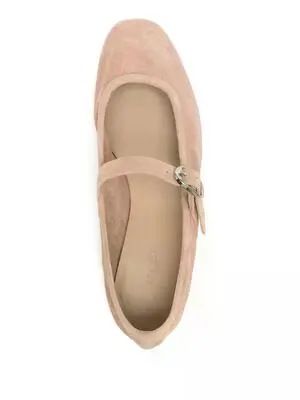 Le Monde Beryl Suede Mary Jane Ballerinas - Neutrals