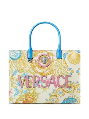 Versace Barocco-pattern Tote Bag - White