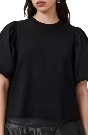ALLSAINTS Jess Puff Sleeve T-shirt - Black