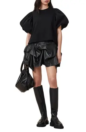 ALLSAINTS Jess Puff Sleeve T-shirt - Black